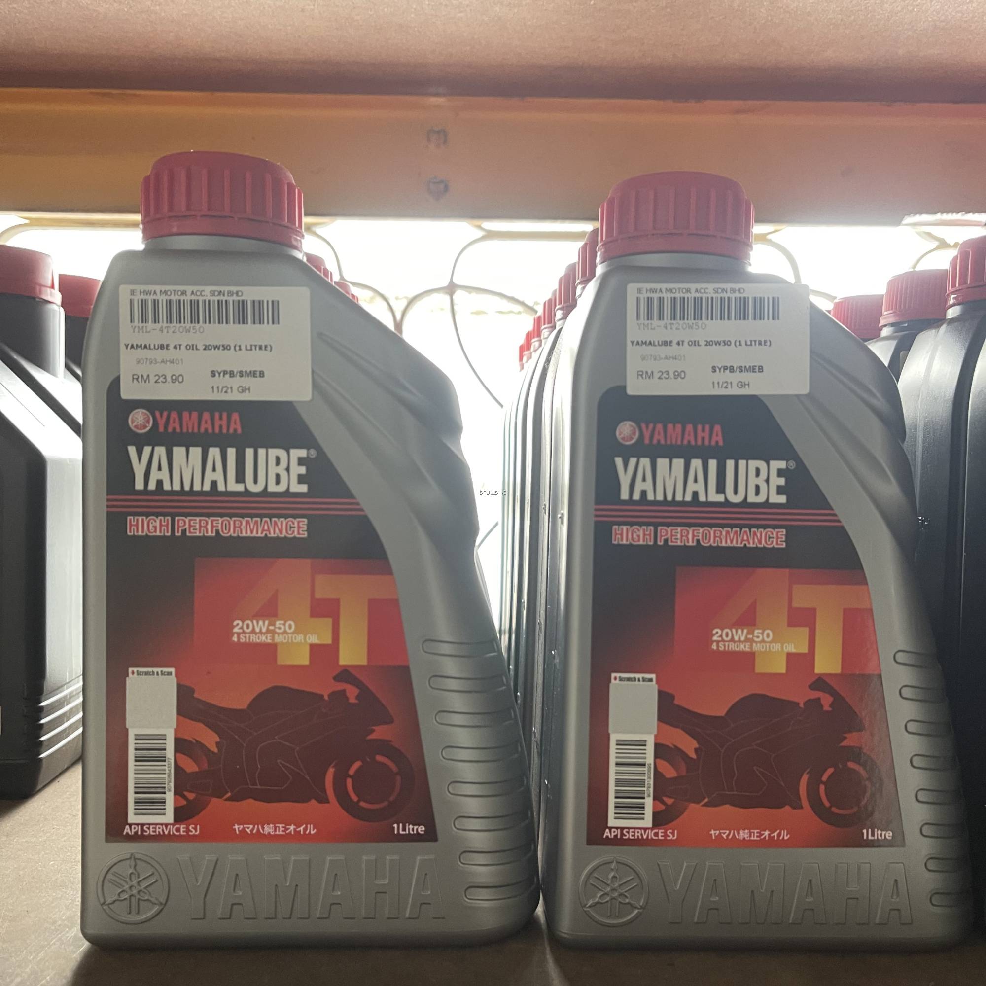 YAMALUBE 4T OIL 20W50 20W-50 MINYAK HITAM YAMALUBE 20W50 1L 100% ...